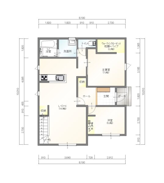1階完結型4LDKの家(2階建て) - DASHホーム（ダッシュホーム）｜広島・福山市のローコスト住宅専門店 ｜新築・ローコスト住宅・中古住宅