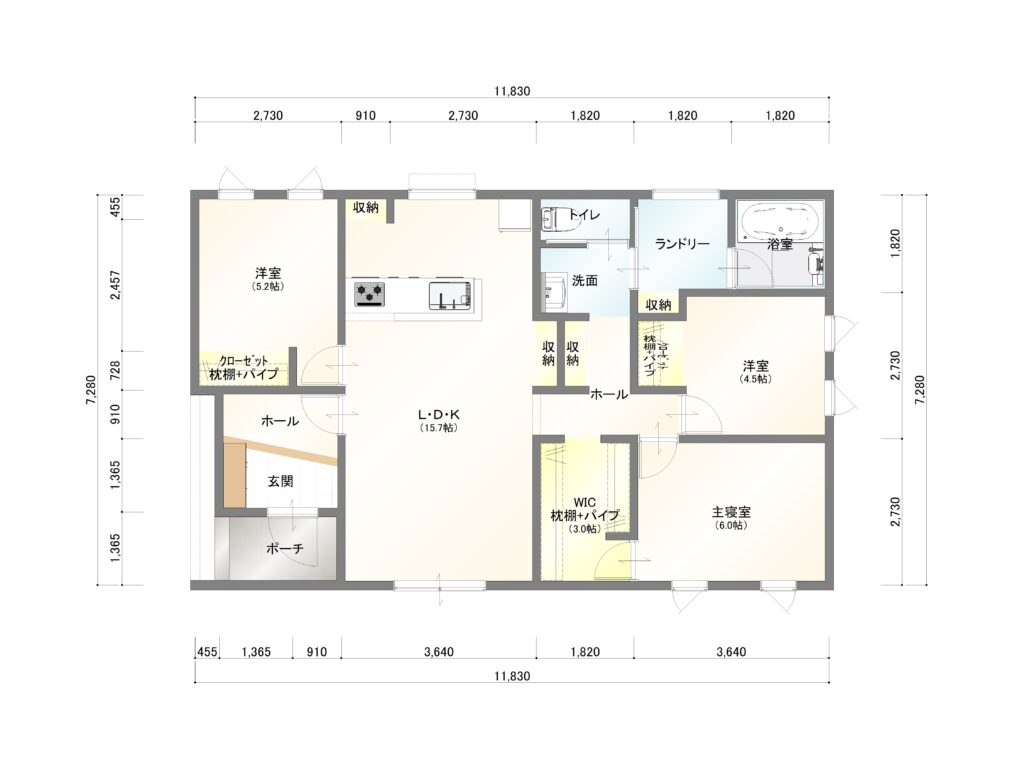 分譲地で叶う！3LDK+収納力のある平屋 - DASHホーム（ダッシュホーム）｜広島・福山市のローコスト住宅専門店 ｜新築・ローコスト住宅・中古住宅