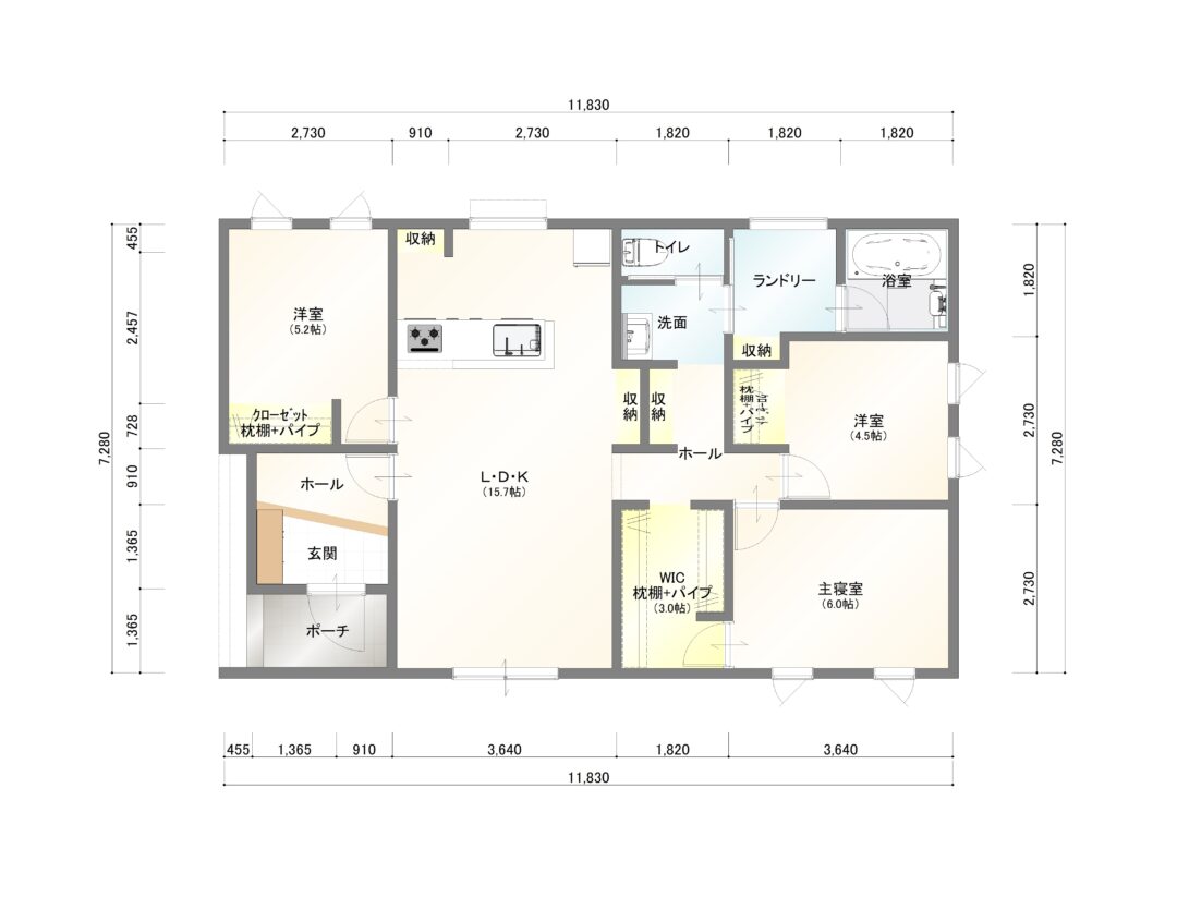 分譲地で叶う！3LDK+収納力のある平屋 - DASHホーム（ダッシュホーム）｜広島・福山市のローコスト住宅専門店 ｜新築・ローコスト住宅・中古住宅
